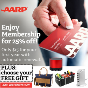25% off AARP Membership : Only $15 + Choose a Free Gift